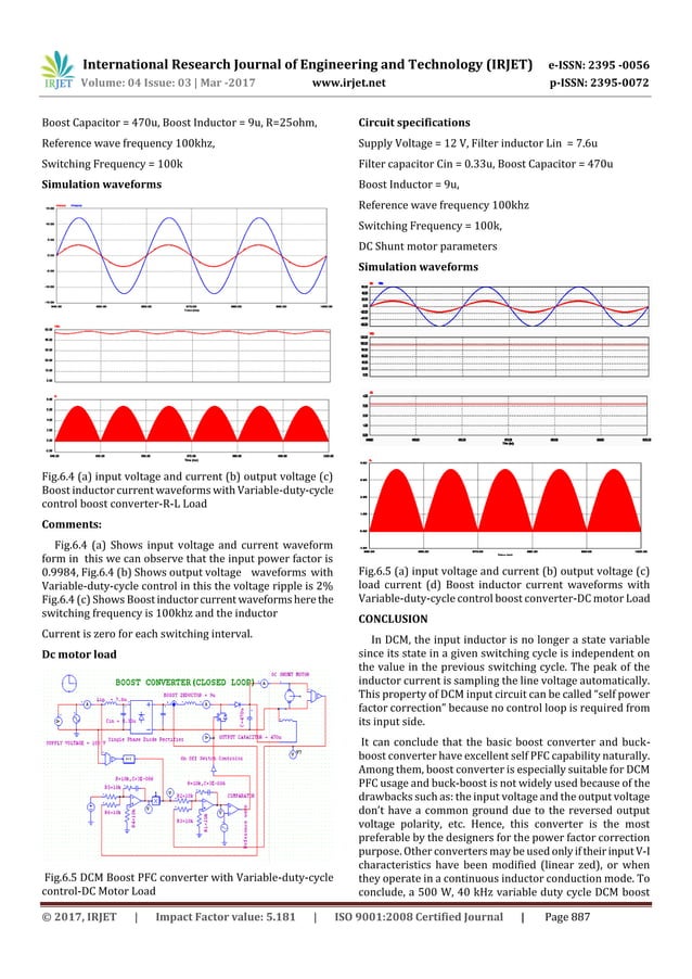 PSIM Simulation Of Variable Duty Cycle Control DCM Boost PFC Converter to Achieve High Input ...
