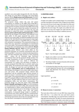 Review on optimized area,delay and power efficient carry select adder using nand gate | PDF