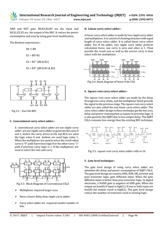 Review on optimized area,delay and power efficient carry select adder using nand gate | PDF
