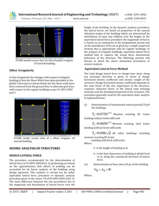Study On Seismic Behaviour of Tall Irregular Buildings Under Influence ...