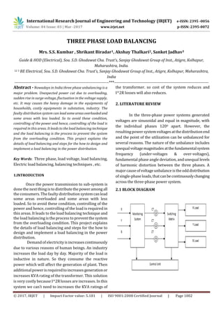 Three Phase Load Balancing | PDF | Internet of Things | Internet