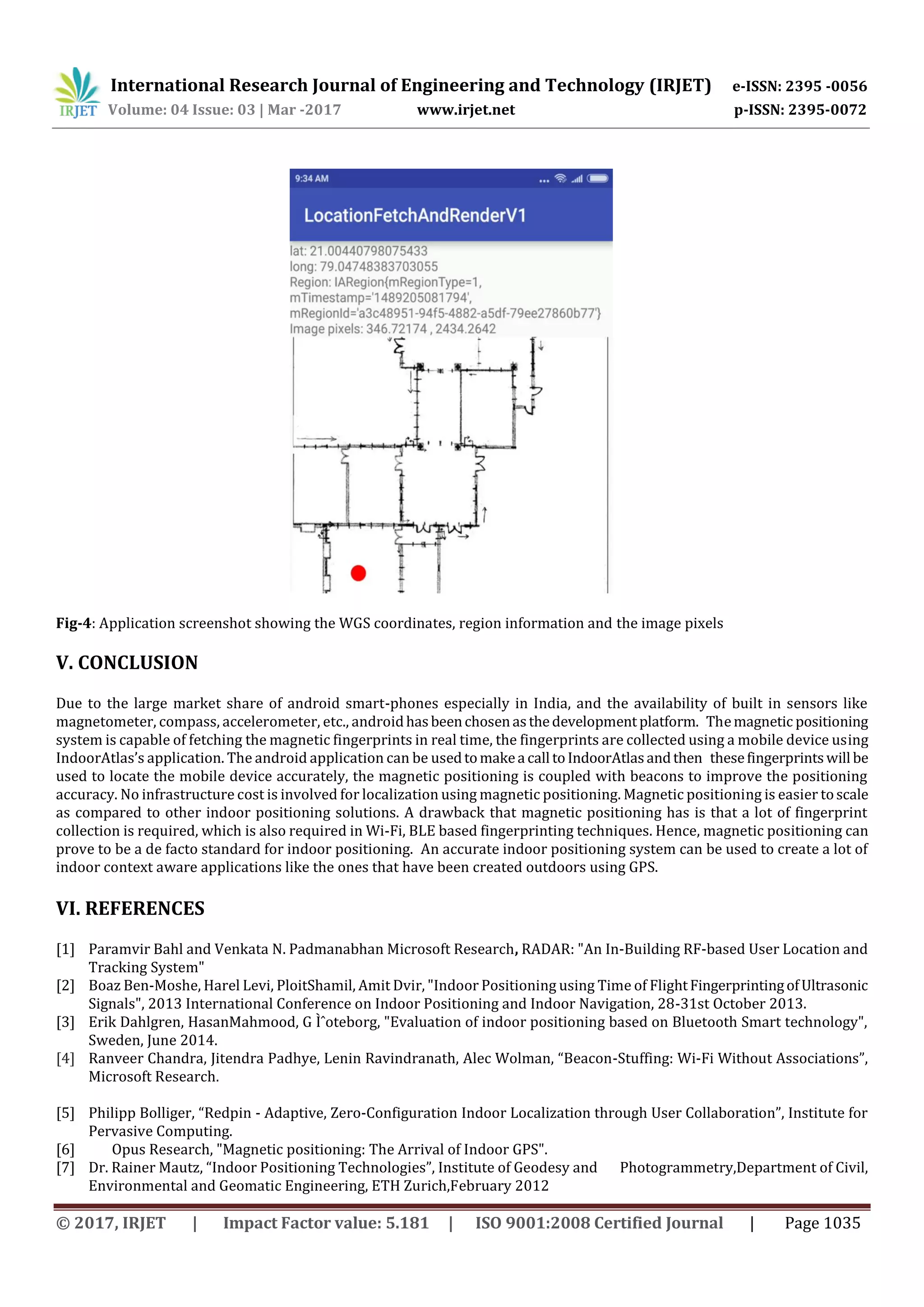 Indoor Positioning System Using Magnetic Positioning And Ble Beacons Pdf