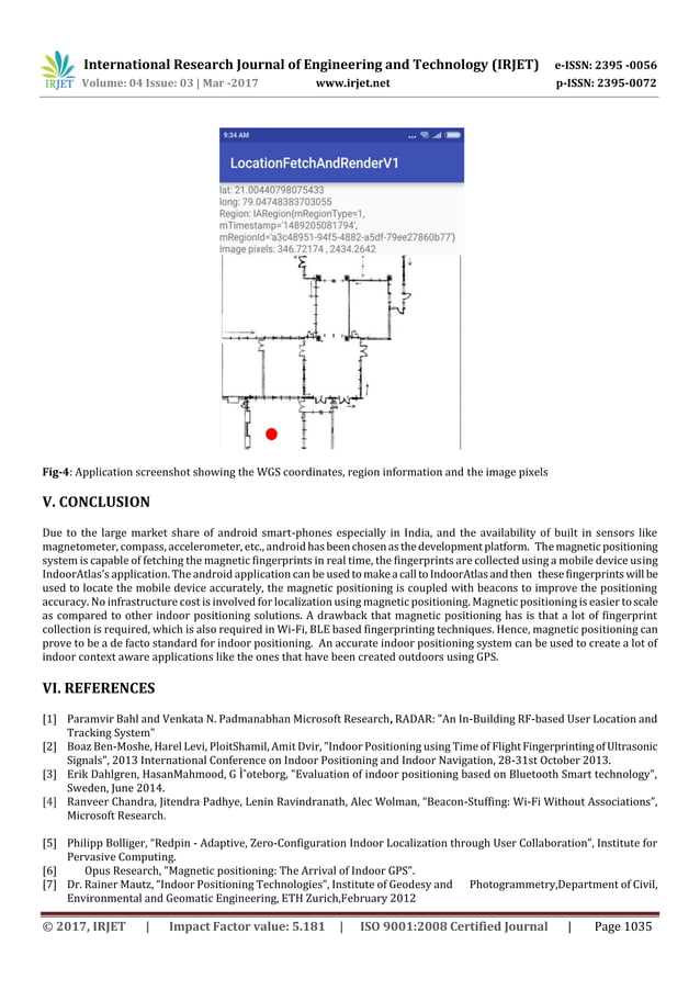 Indoor Positioning System using Magnetic Positioning and BLE beacons | PDF