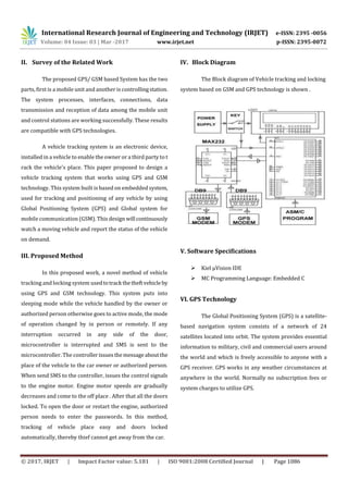 Vehicle Theft Detection and Tracking Based on GSM and GPS | PDF