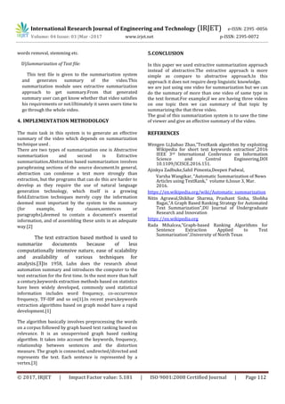 Video Summarization | PDF