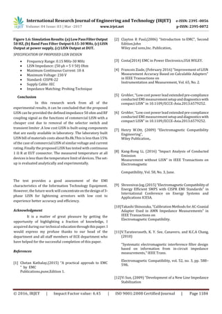 Design of Low Cost Line Impedance Stabilization Network Using RLC ...
