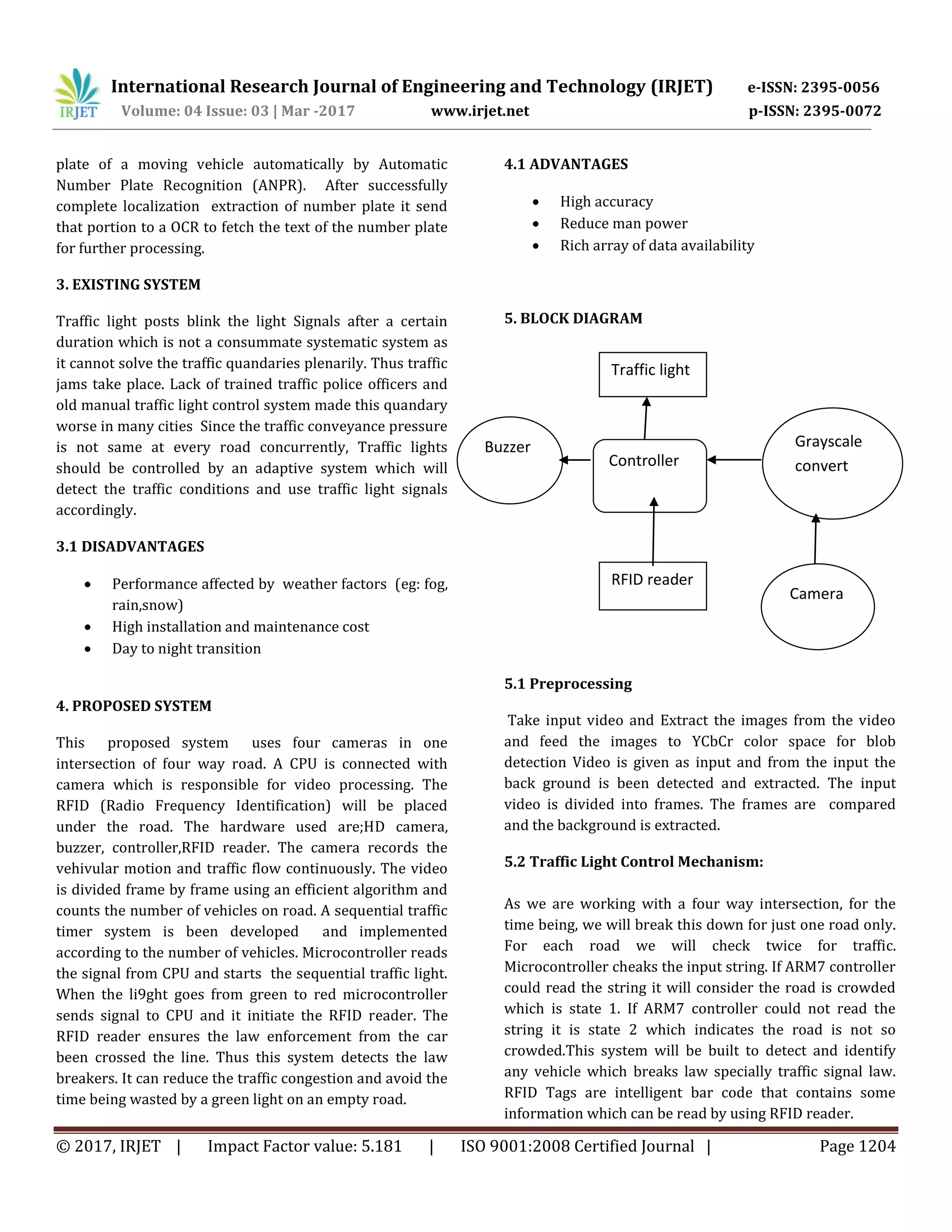 Smart Algorithm For Traffic Congestion And Control Pdf
