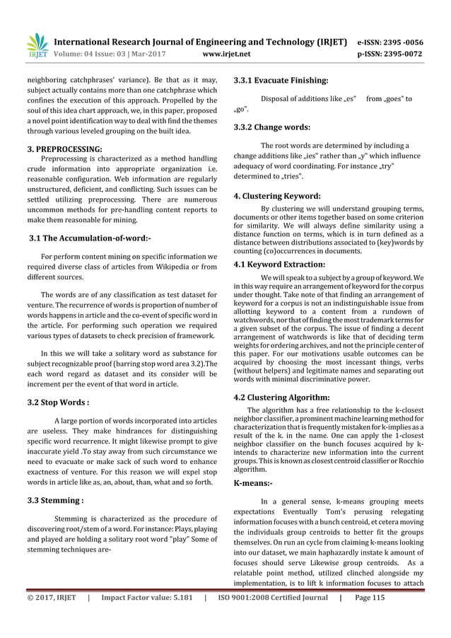 Topic detecton by clustering and text mining | PDF