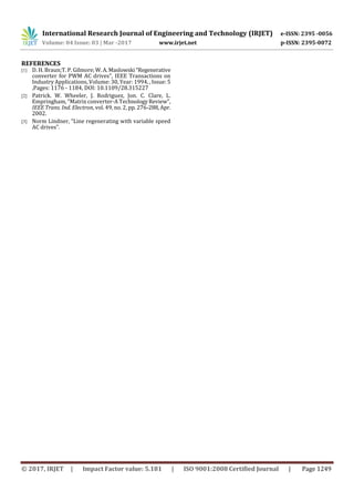 Regeneration in Variable Frequency Drives and Energy Saving Methods | PDF