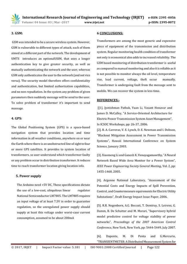 Transformer monitoring and controlling with GSM based system | PDF | Internet of Things | Internet