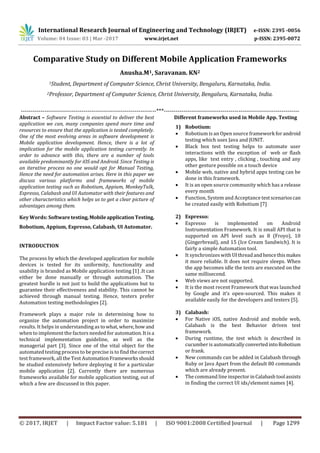 Comparative Study on Different Mobile Application Frameworks | PDF ...