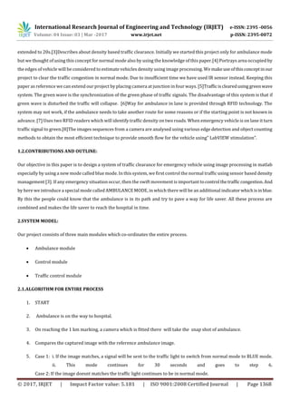 Traffic Clearance for Emergency Vehicles Using Priority Mode | PDF