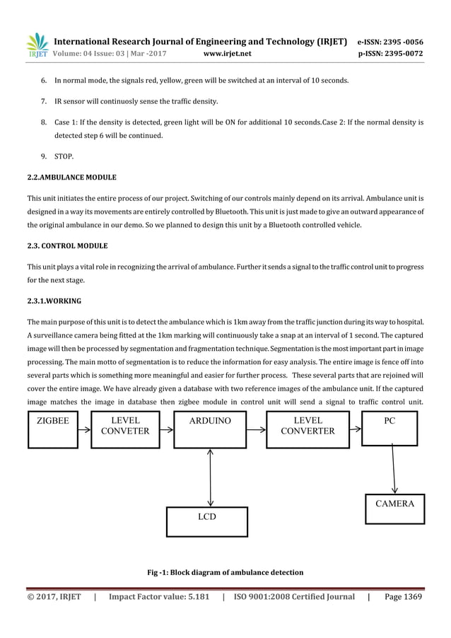 Traffic Clearance for Emergency Vehicles Using Priority Mode | PDF ...