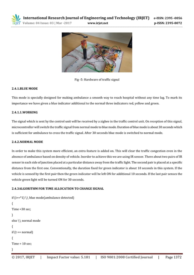 Traffic Clearance for Emergency Vehicles Using Priority Mode | PDF ...