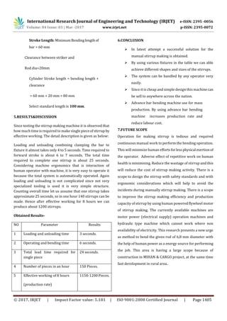 Design and Fabrication of Pneumatic Bar Bending Machine | PDF