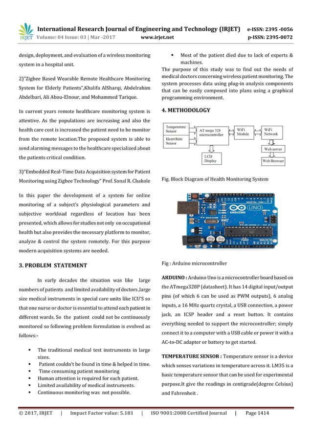 A Healthcare Monitoring System Using Wifi Module | PDF | Internet of Things | Internet