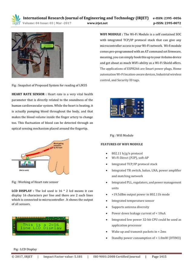 A Healthcare Monitoring System Using Wifi Module | PDF | Internet of Things | Internet