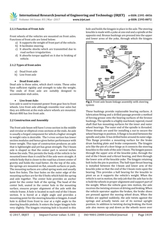 Optimization Of Front Axle For Heavy Commercial Vehicle By Analytical ...