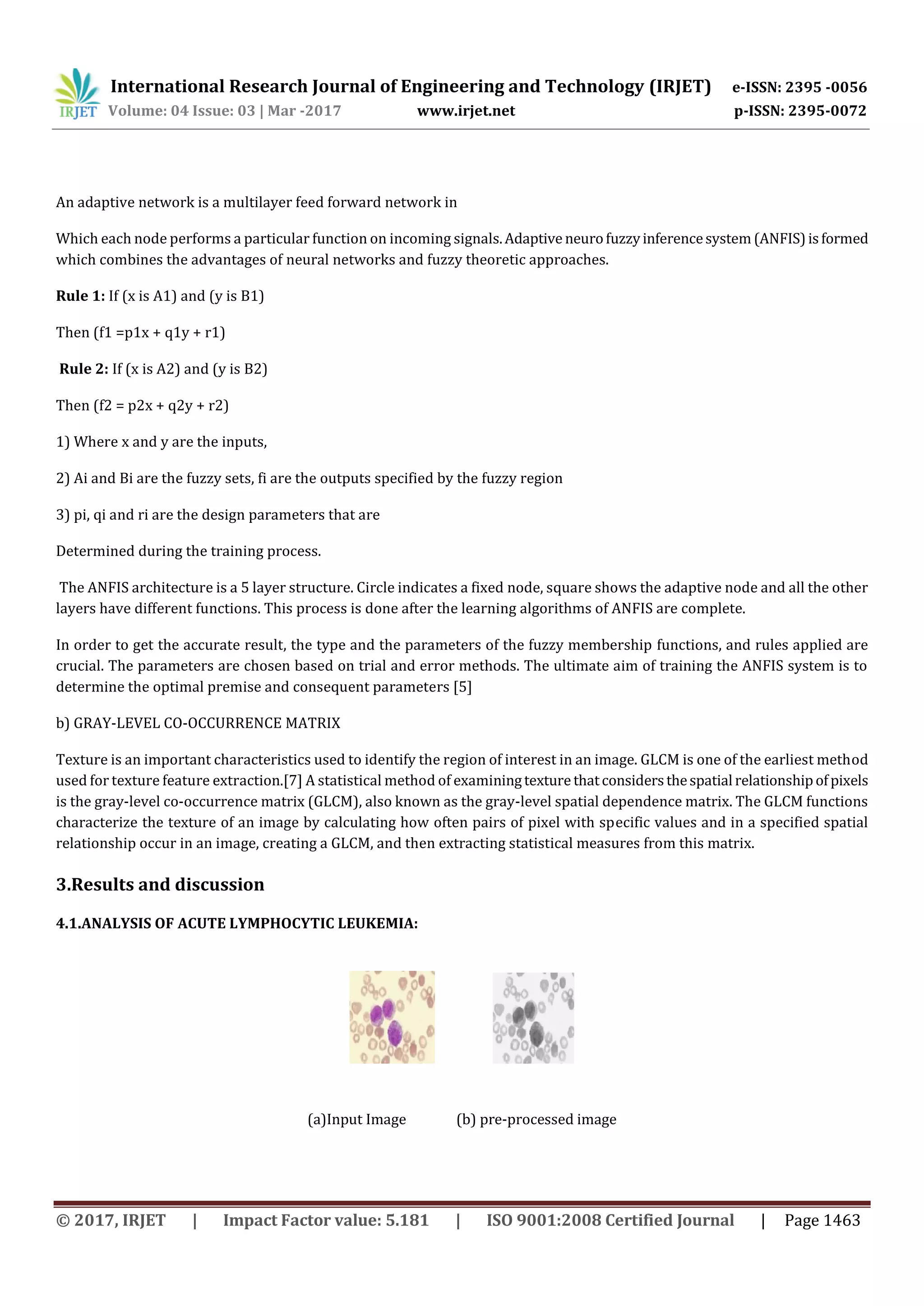 Analysis of Blood Samples Using Anfis Classification | PDF