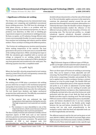 Review Paper on Friction Stir Welding and its Impact on Environment | PDF