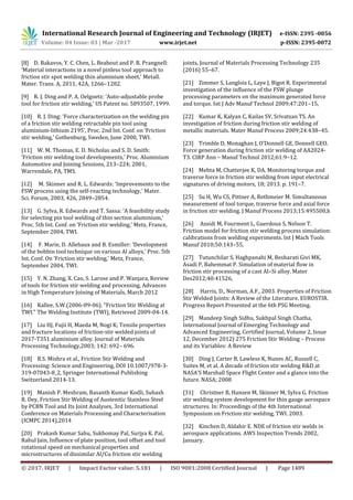 Review Paper on Friction Stir Welding and its Impact on Environment | PDF