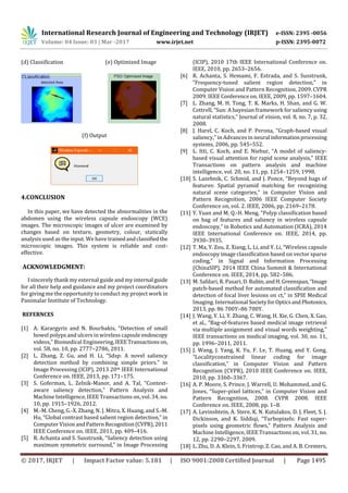 Saliency Based Hookworm and Infection Detection for Wireless Capsule Endoscopy Diagnosis | PDF