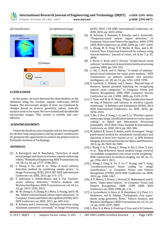 Saliency Based Hookworm and Infection Detection for Wireless Capsule Endoscopy Diagnosis | PDF