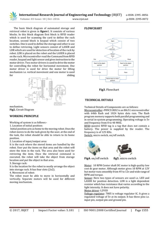 Automatic Storage and Retrieval Robot Using Embedded System | PDF