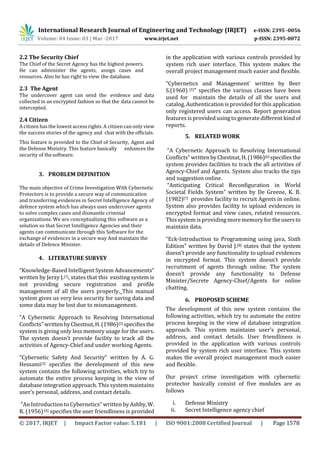 Crime Investigation with Cybernetic Protector | PDF