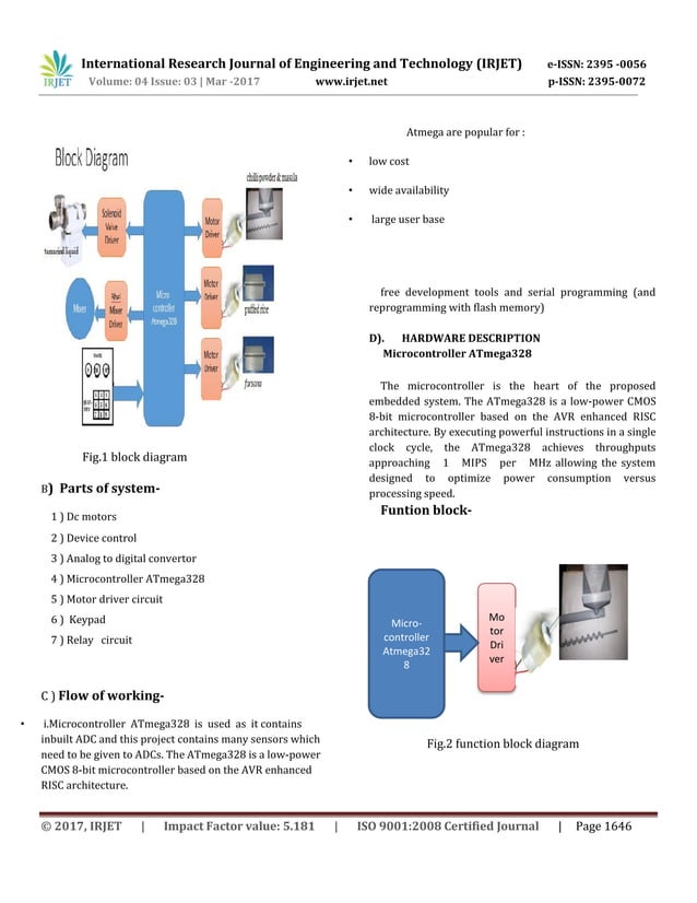 Microcontroller Based Food-Mixing Machine | PDF