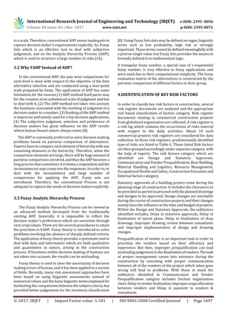 Assessment of Risk in Construction Projects by Modified Fuzzy Analytic Hierarchy Process | PDF