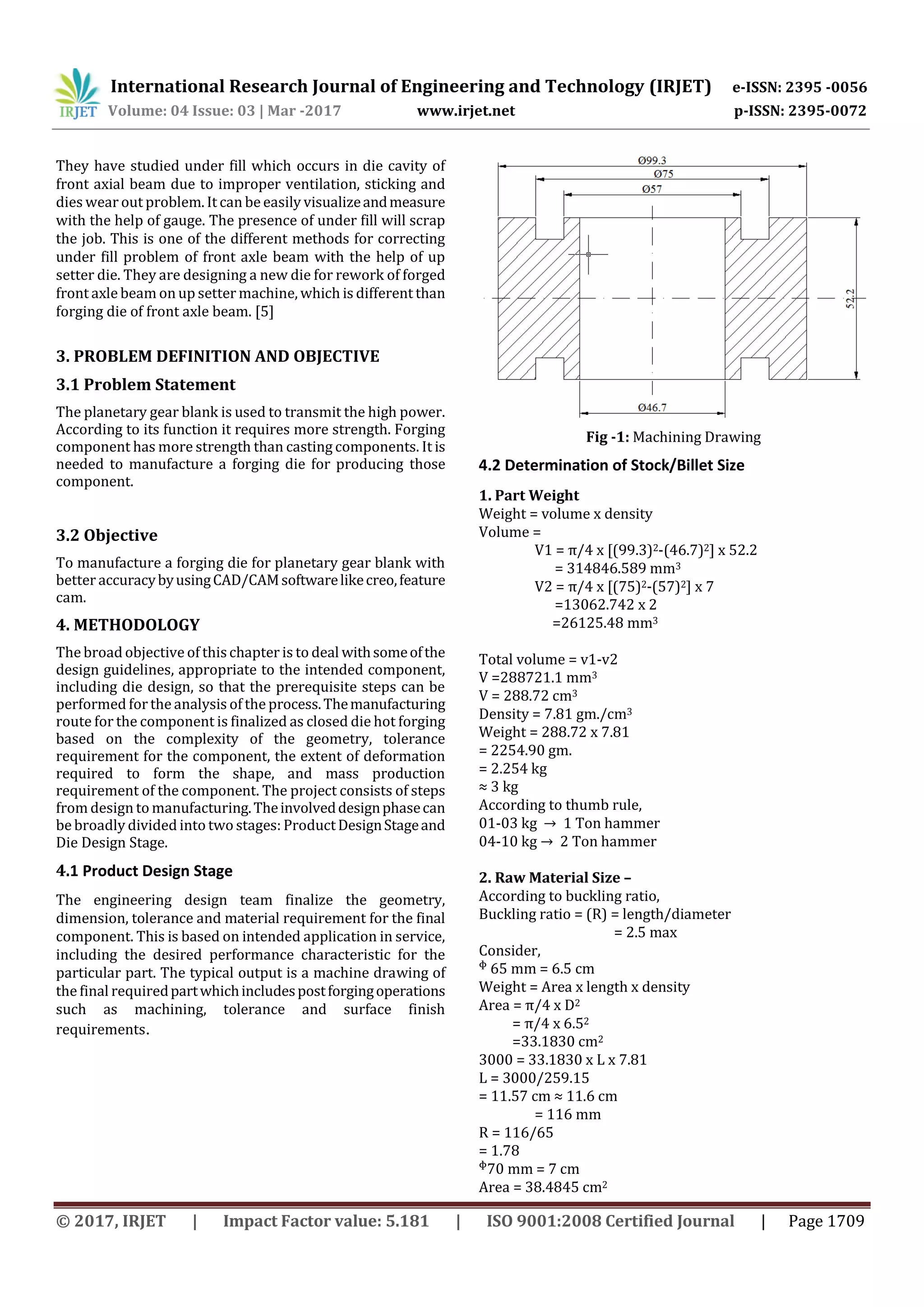 Forging Die Design for Gear Blank | PDF