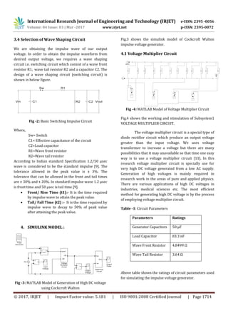 Design and Simulation of Generation of High DC Voltage using Cockcroft Walton Generator | PDF