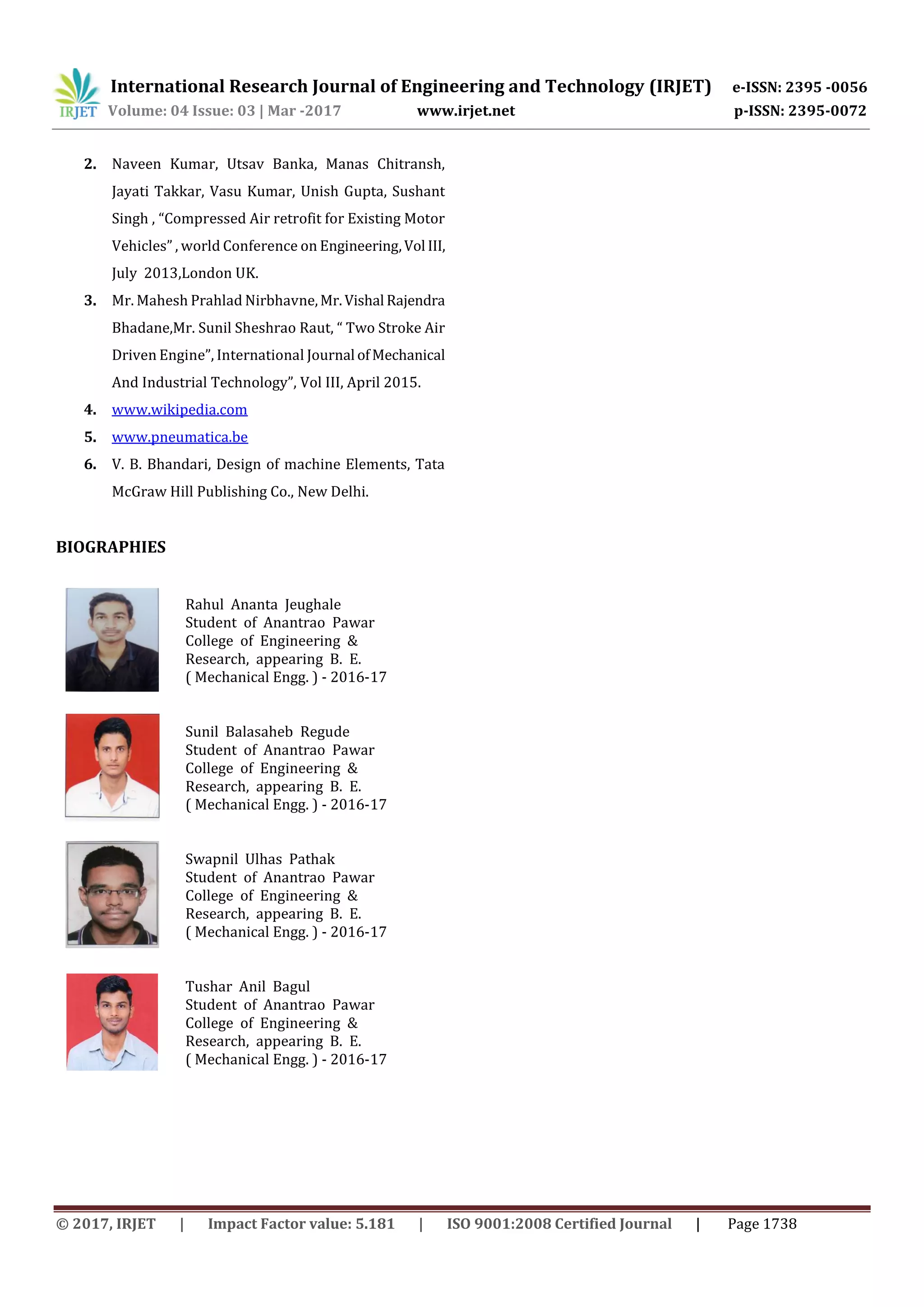Design & Fabrication of Automatic Pneumatic Vehicle | PDF