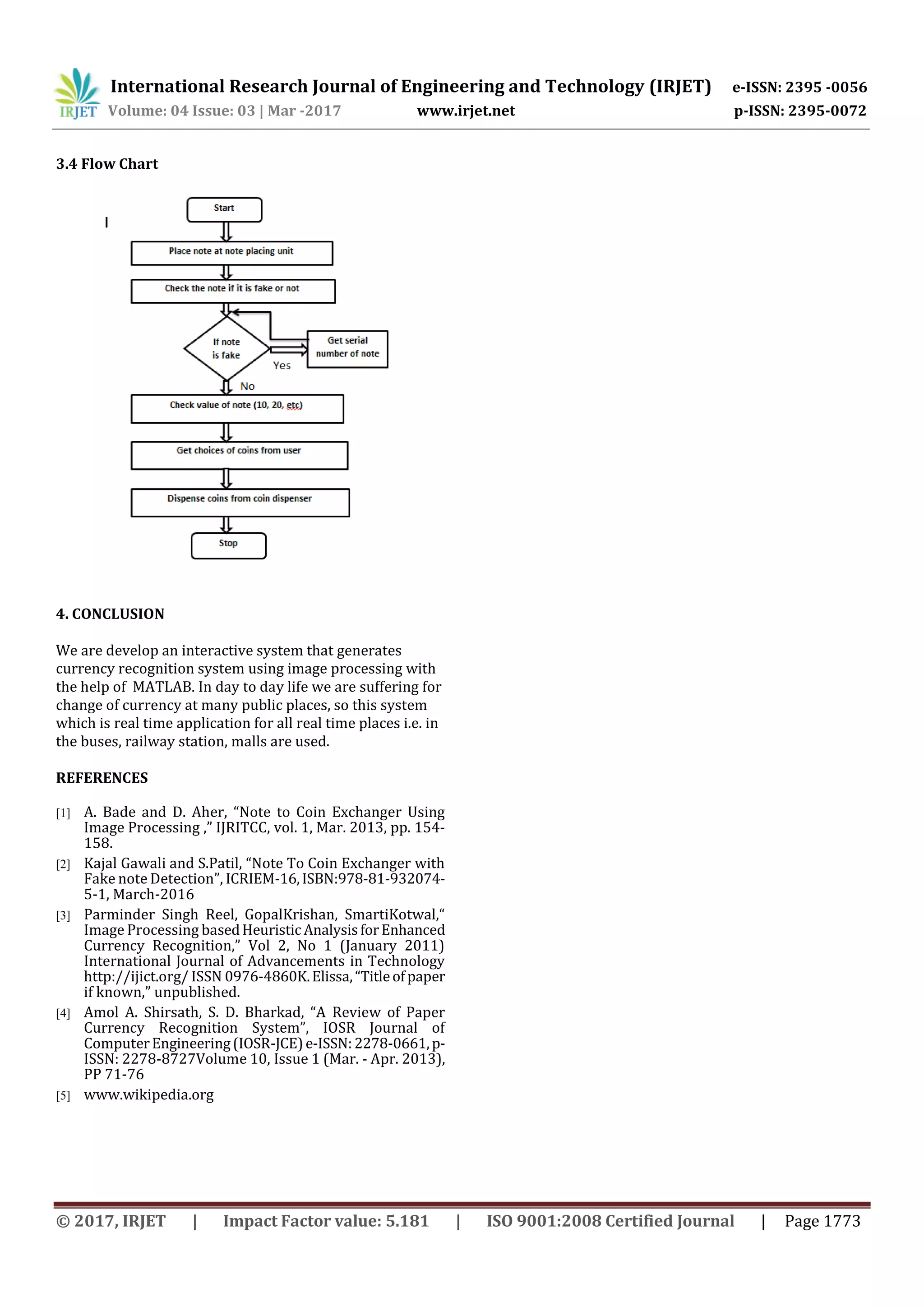 Note to Coin converter using Digital Image Processing | PDF