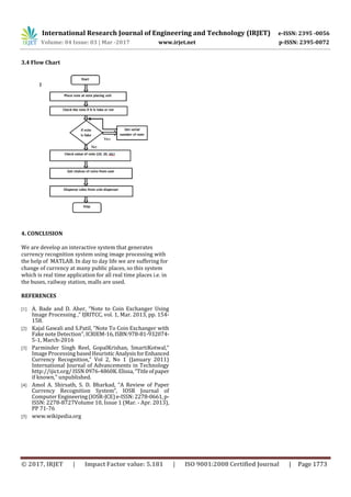 Note to Coin converter using Digital Image Processing | PDF