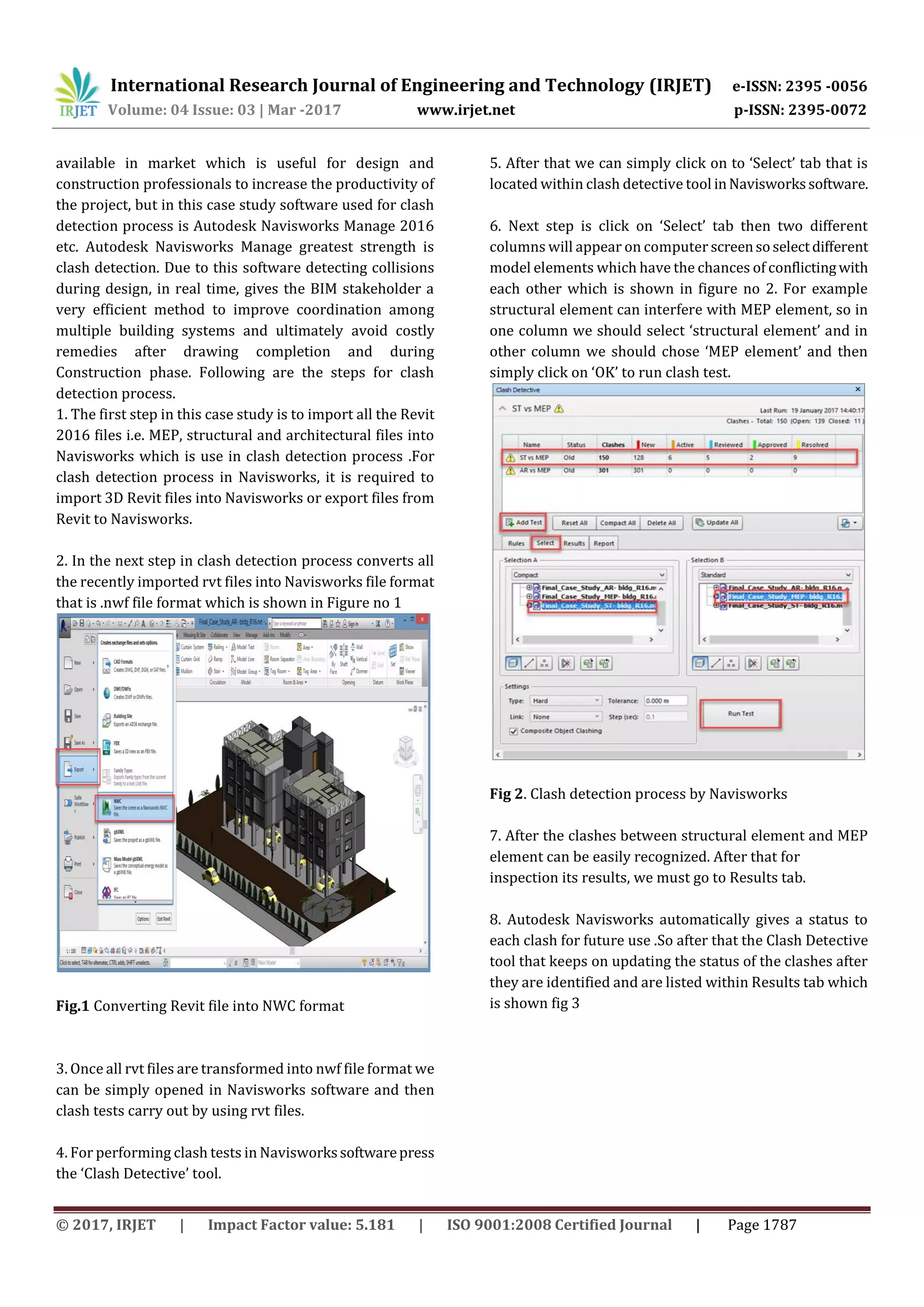 Improve the Productivity of Building Construction Project using Clash detection Application in ...