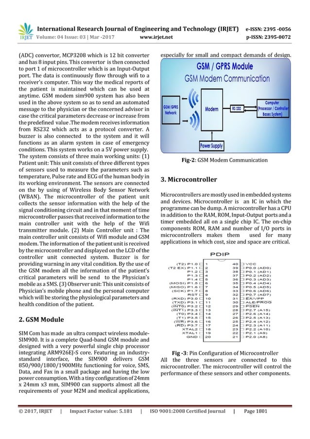 Wireless System for Monitoring Human Health using GSM | PDF