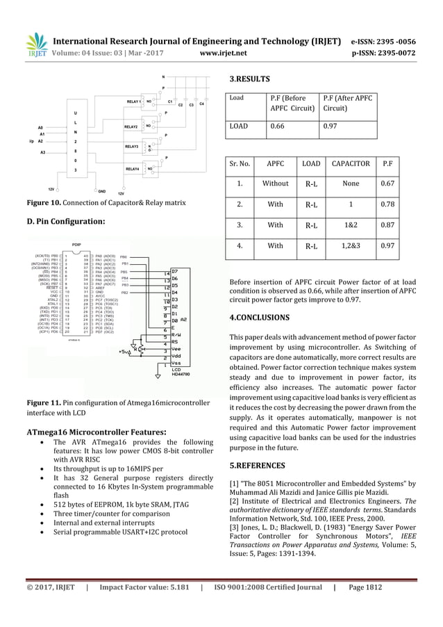 Design of Single Phase Automatic Power Factor Controller using Microcontroller | PDF