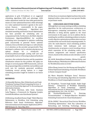 Evolutionary Multi-Goal Workflow Progress in Shade | PDF