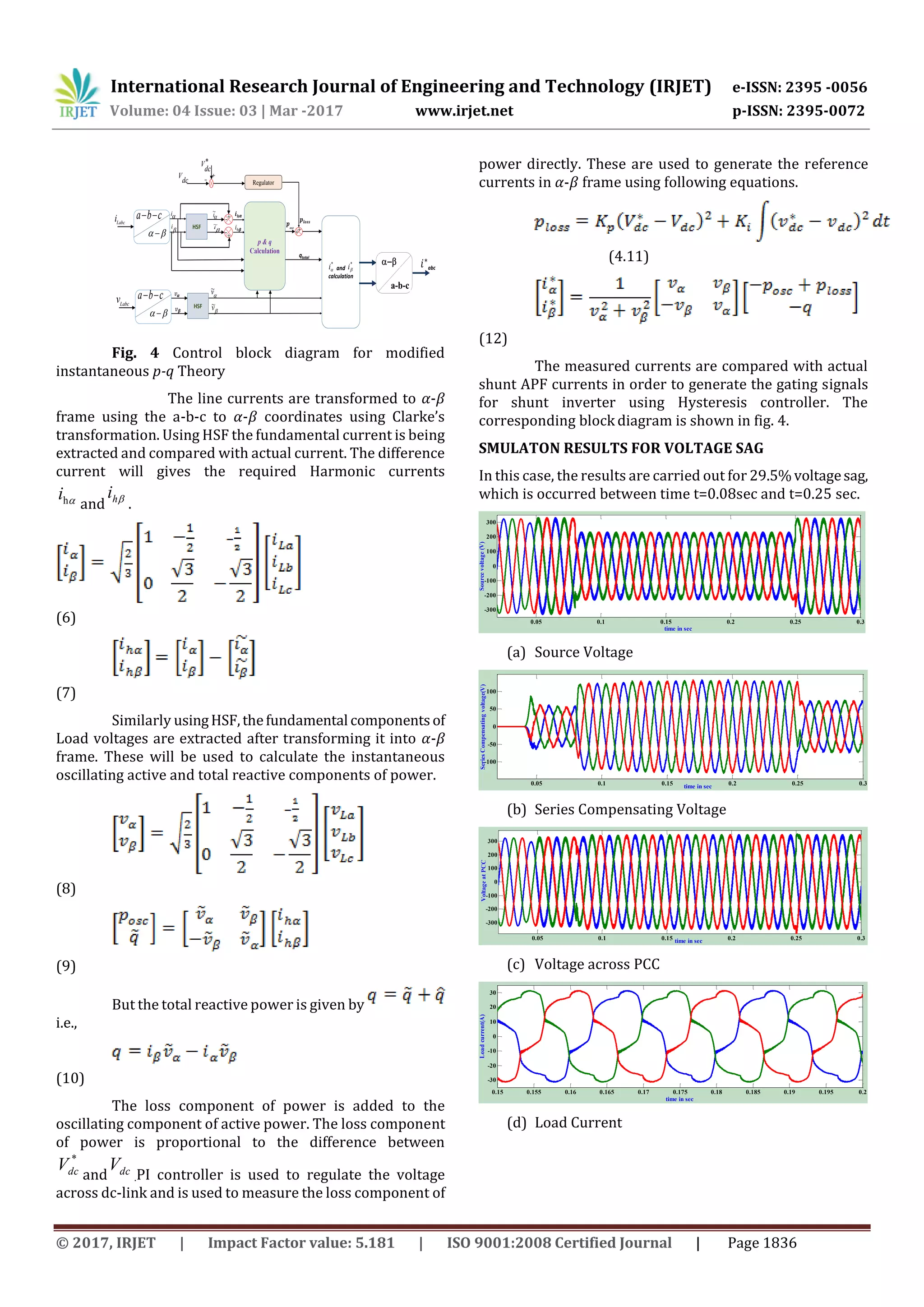 Power Angle Control Scheme for Integration of UPQC In Grid Connected PV System | PDF