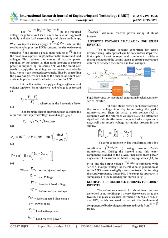 Power Angle Control Scheme For Integration Of Upqc In Grid Connected Pv