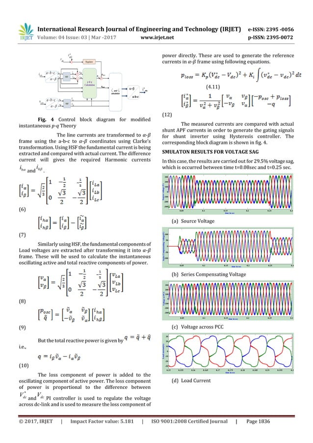 Power Angle Control Scheme for Integration of UPQC In Grid Connected PV System | PDF