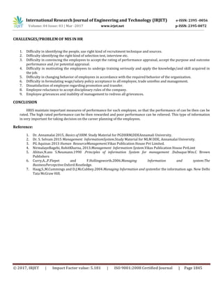 Functional Information System - MIS for Personnel | PDF