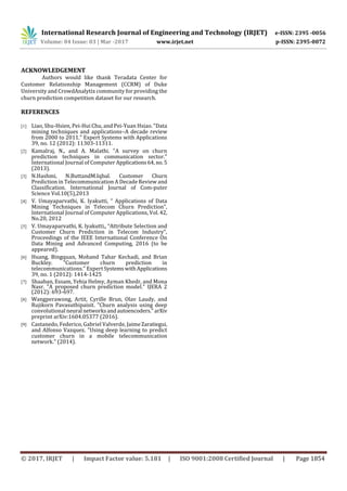 Automated Feature Selection and Churn Prediction using Deep Learning Models | PDF ...