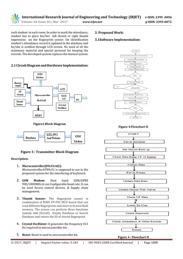Attendance System Using Fingerprint Identification With Website Designing And GUI | PDF