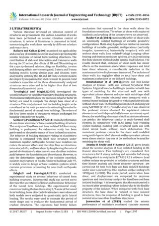 Seismic Response of Multi-Storied Buildings with Different Vibration Control Techniques-A Review ...