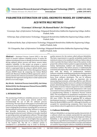 Parameter Estimation of GOEL-OKUMOTO Model by Comparing ACO with MLE Method | PDF