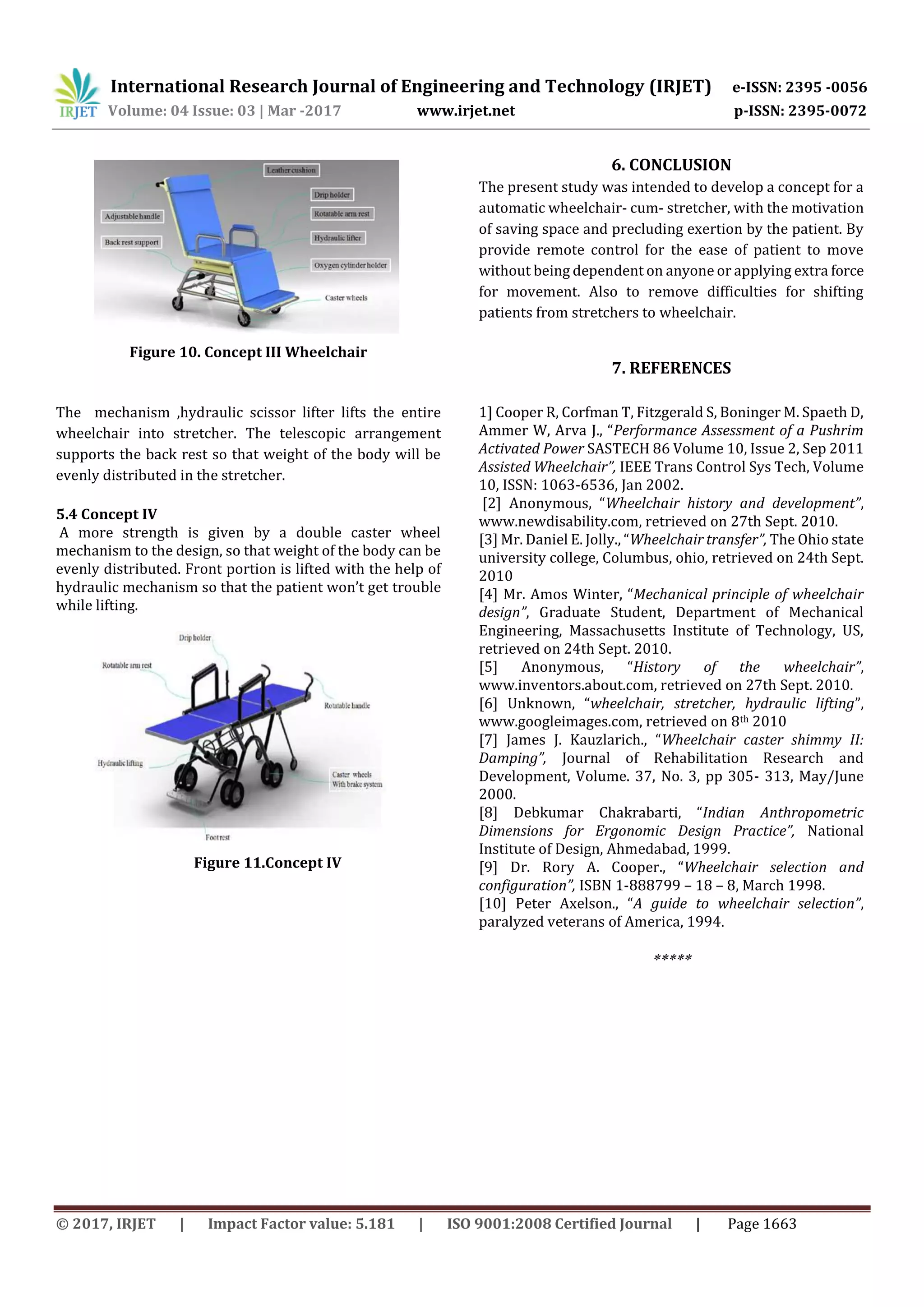 Automatic Stretcher Cum Wheelchair | PDF