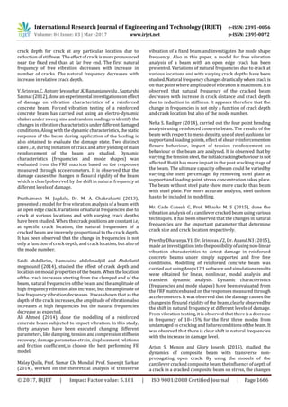 Free Vibrational Analysis of Cracked RC Beam- A Review | PDF